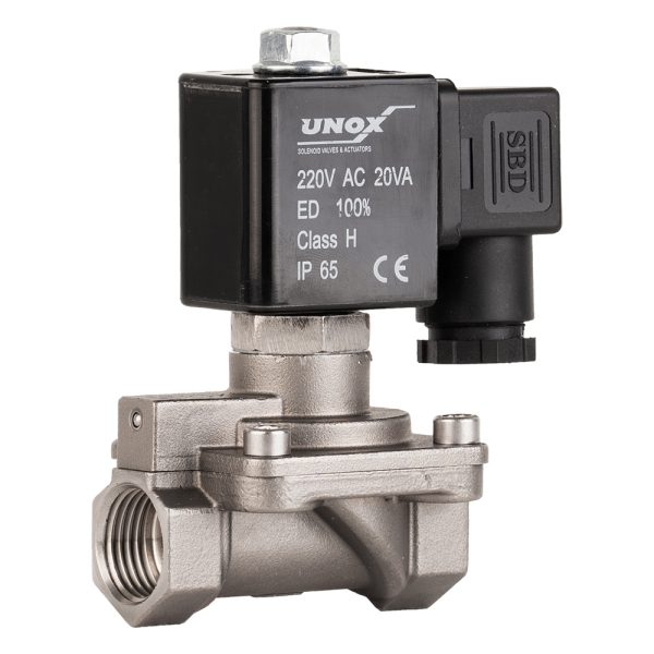 Paslanmaz Genel Maksat Solenoid Valf Normalde Kapalı - Unox Vana