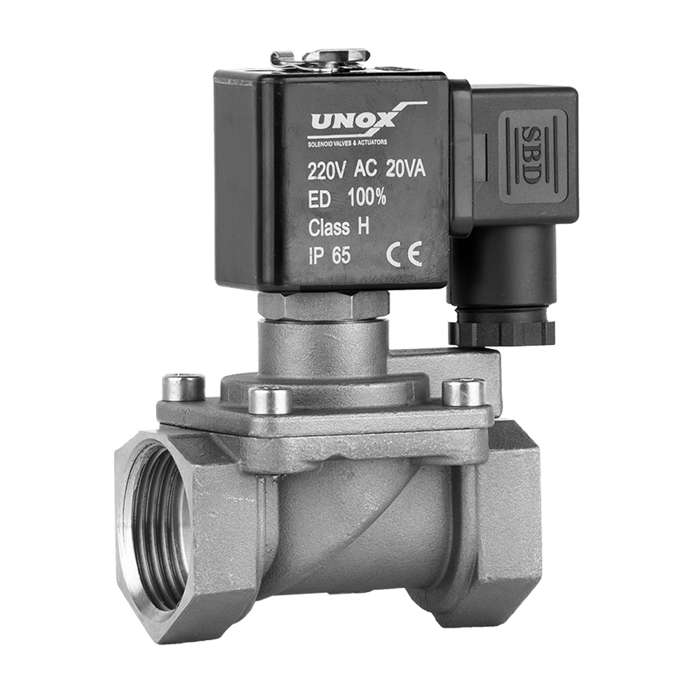 Paslanmaz Buhar Solenoid Valf Normalde Kapalı - Unox Vana