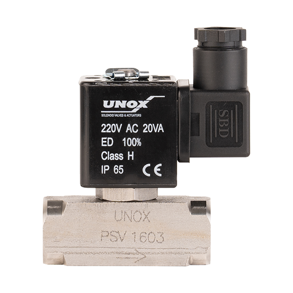 Paslanmaz Takoz Gövde Solenoid Valf Normalde Kapalı - Unox Vana